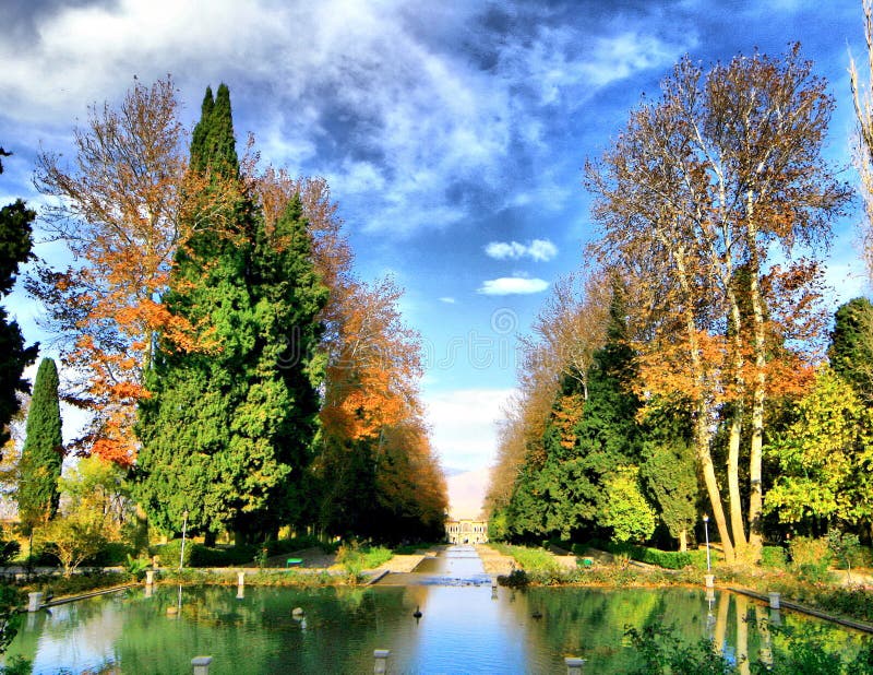 Prince garden kermam stock photo. Image of tree, river - 206941392