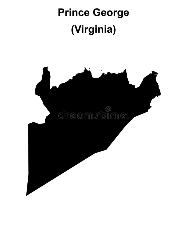 Prince George outline map stock vector. Illustration of shape - 361872979