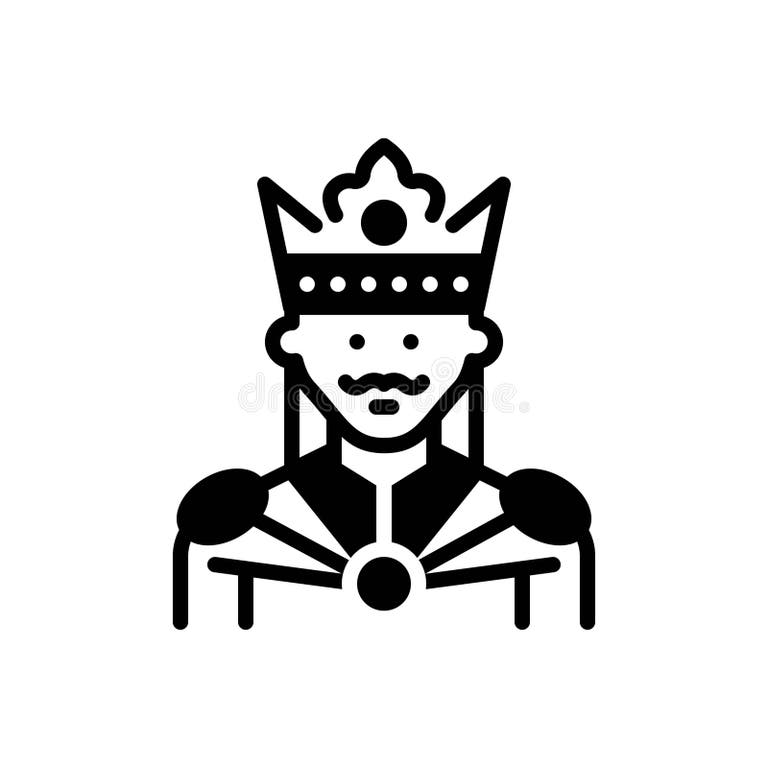 Black Solid Icon for Prince, King and Emperor Stock Vector ...