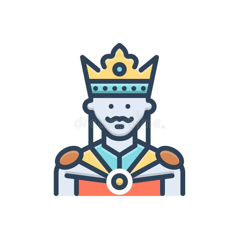 Color Illustration Icon for Prince, King and Crown Stock Illustration ...