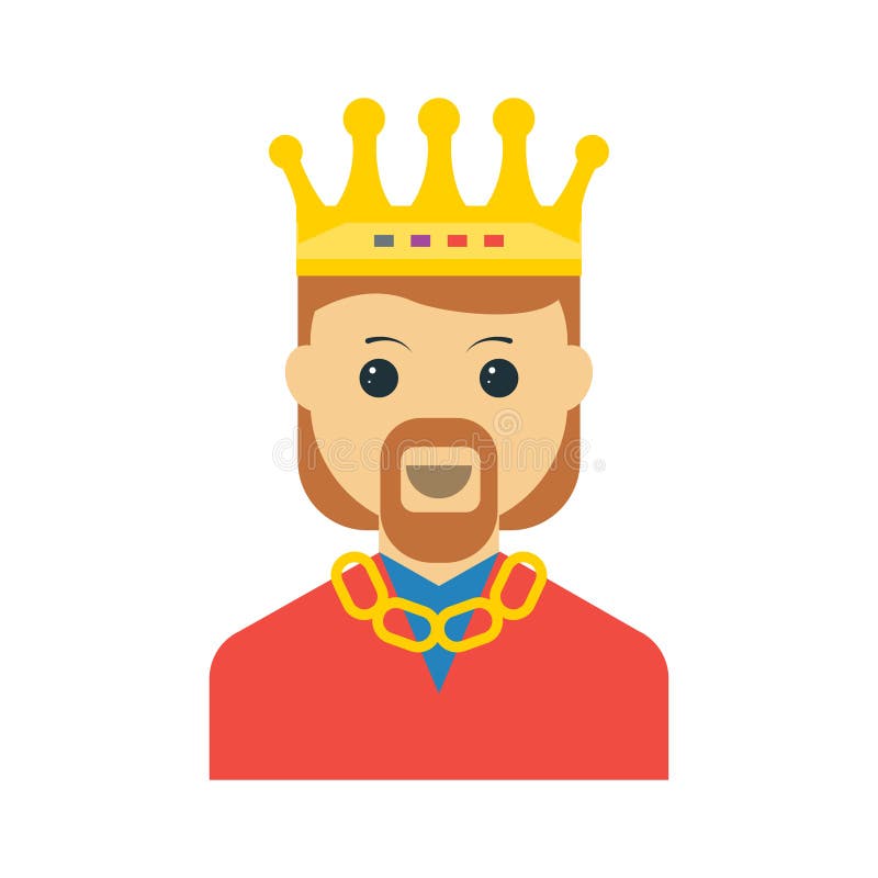 Man Prince Avatar Flat Icon Stock Vector - Illustration of people ...