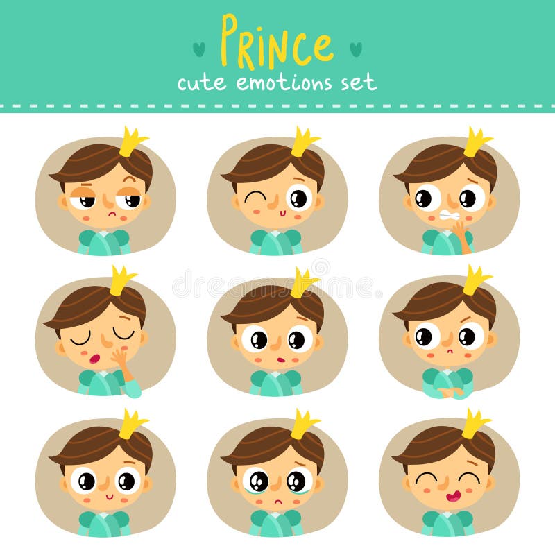 Set cute little prince stock vector. Illustration of fantasy - 41284605
