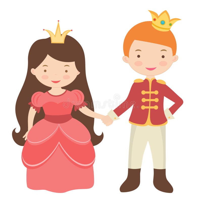 Prince and Princess Holding Hands Stock Vector - Illustration of happy ...