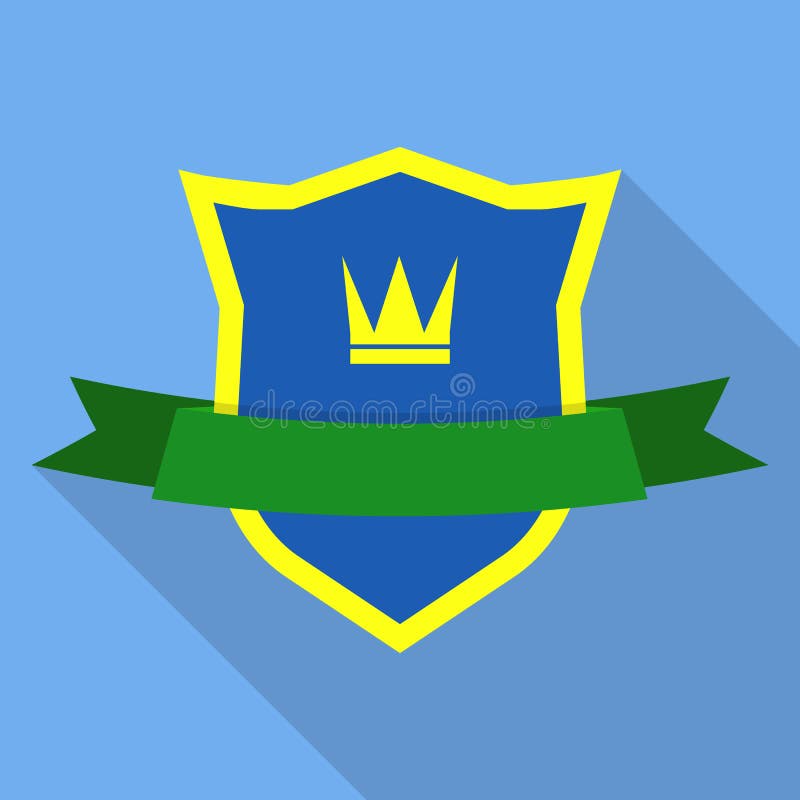 Prince Shield Icon, Flat Style Stock Vector - Illustration of sign ...