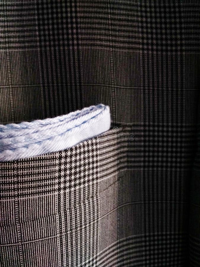 Close Up of Suit Fabric and Pocket Square Stock Image - Image of ...