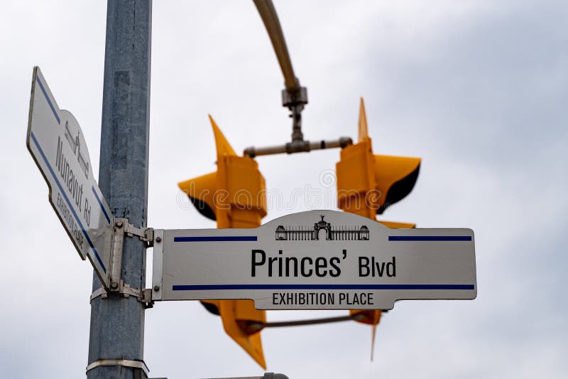 Princes Boulevard Sign in the Exhibition Place. Editorial Image - Image ...