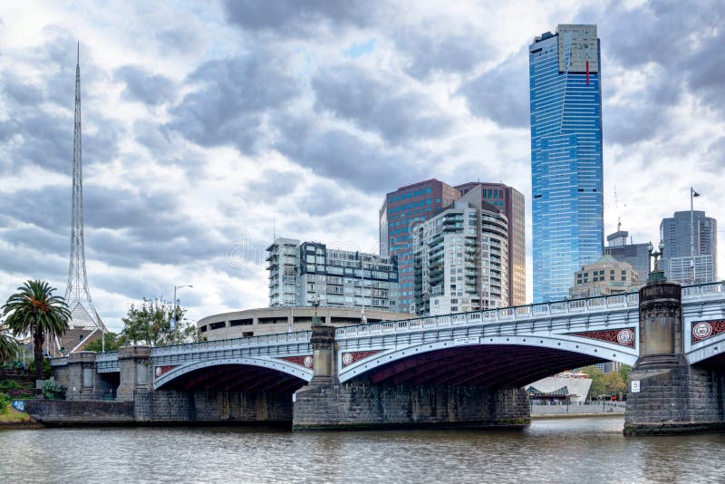Princes Bridge and the Melbourne CBD Stock Photo - Image of buildings ...