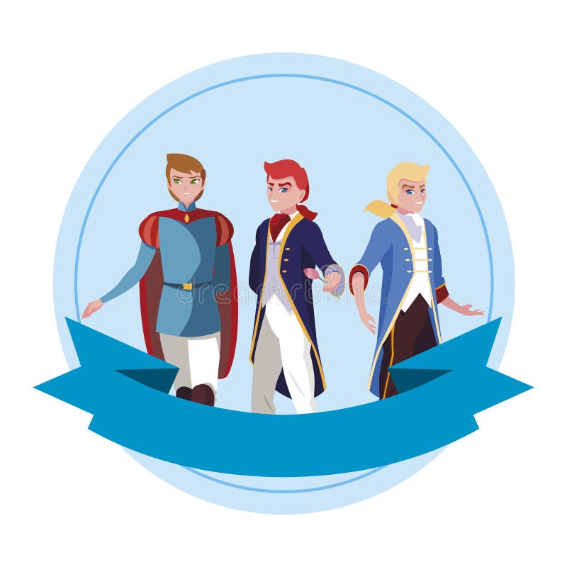 Princes Charming of Tales Characters Stock Illustration - Illustration ...
