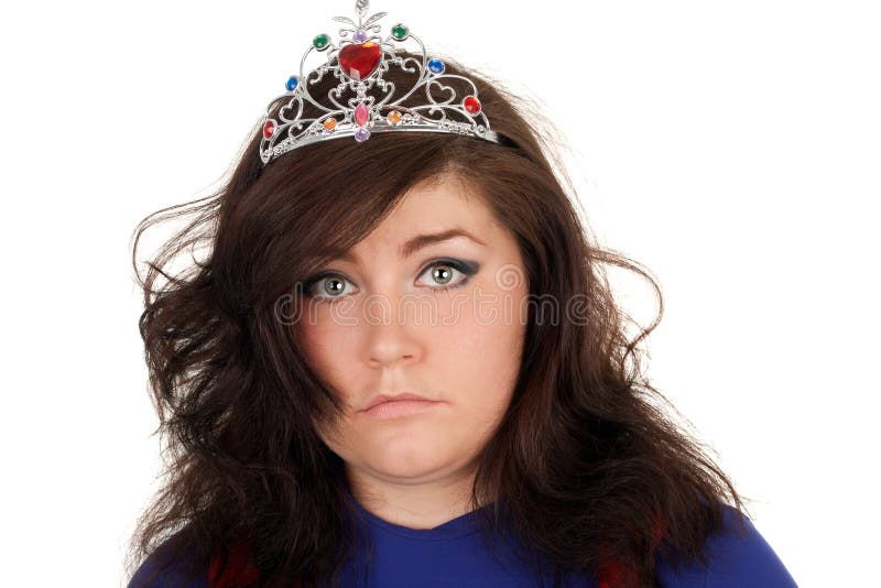 She Is Princess. Capricious Little Princess. Small Girl Pointing ...