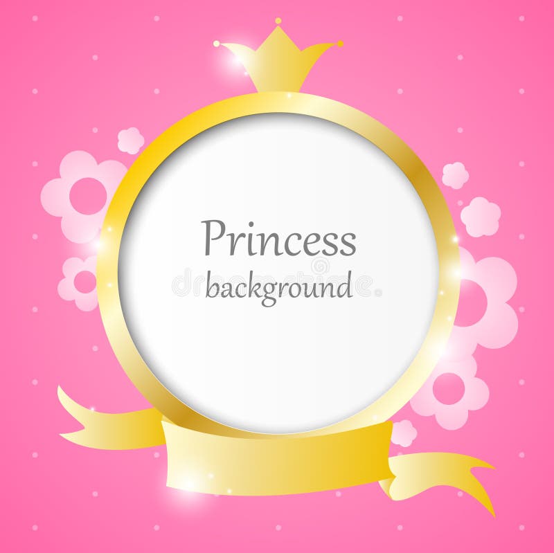 Realistic Pearls Frame with Crown Stock Vector - Illustration of ...