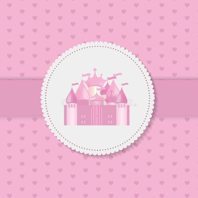 Princess Background with Castle Vector Stock Vector - Illustration of ...