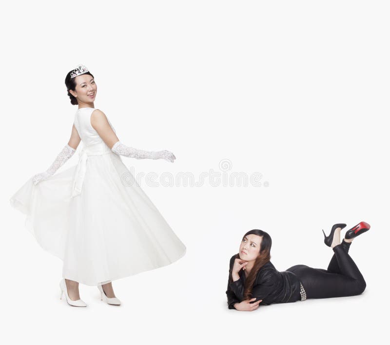 Rich Man And Princess, Opposite, Studio Shot Stock Image - Image of ...