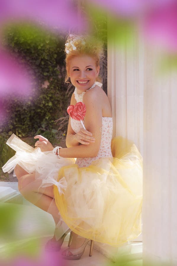 Princess stock photo. Image of columns, blonde, legend - 34394380