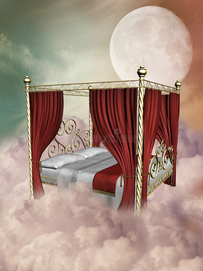 Princess Bed with Canopy stock vector. Illustration of furniture - 68560988