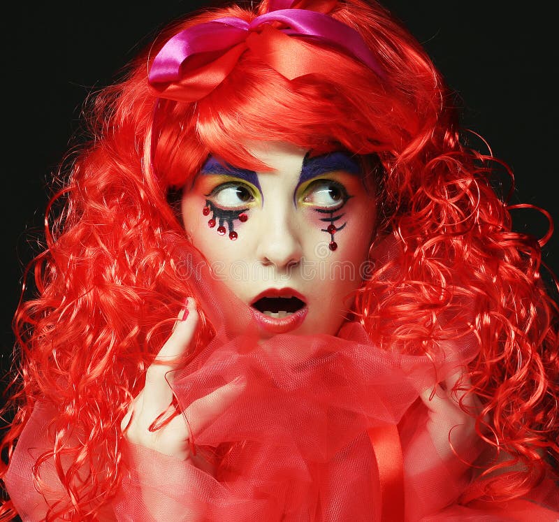 Princess with Bright Red Hair Stock Image - Image of looking, glamour ...
