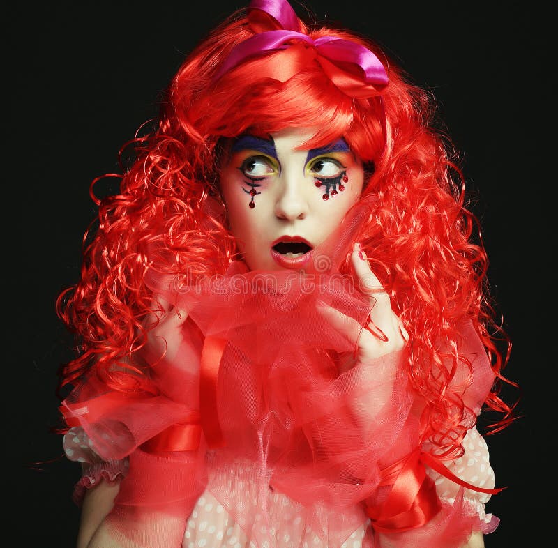 Princess with Bright Red Hair Stock Image - Image of looking, glamour ...