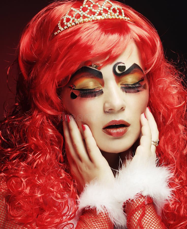 Princess with Bright Red Hair Stock Image - Image of looking, glamour ...