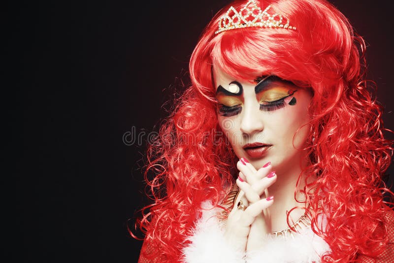 Princess with Bright Red Hair Stock Photo - Image of caucasian, people ...