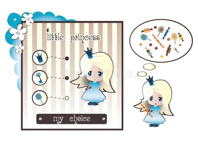 Princess and candy2 stock illustration. Illustration of drawing - 42891989