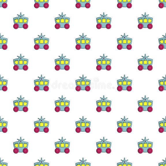 Princess Carriage Pattern Seamless Stock Vector - Illustration of ...
