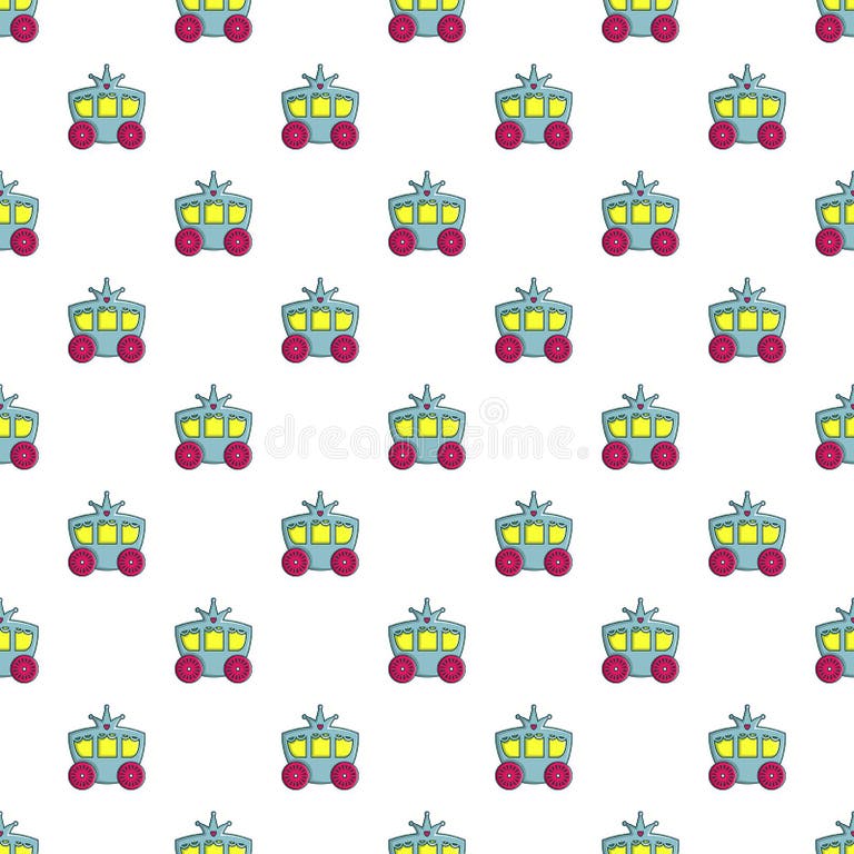 Princess Carriage Pattern Seamless Stock Vector - Illustration of ...