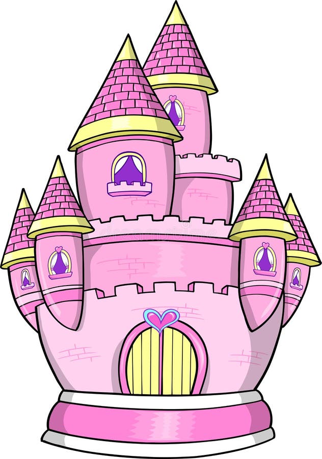Princess Castle Vector Illustration Stock Vector - Illustration of love ...