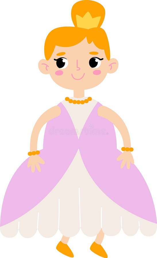Princess Character Hand Drawn Stock Vector - Illustration of heart ...