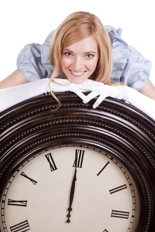 Clock fancy dress stock image. Image of caucasian, beauty - 27801721