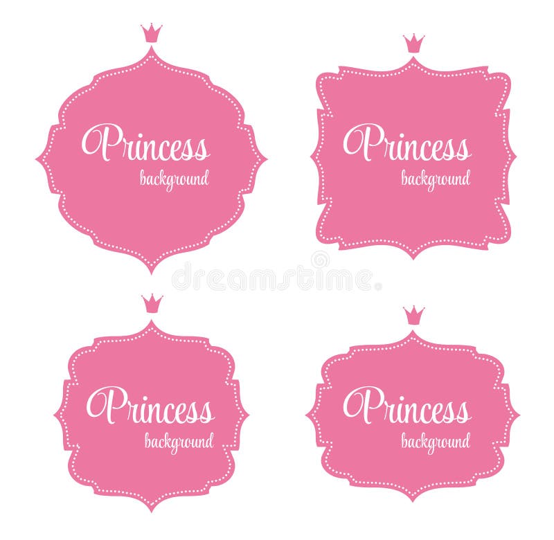 Princess Crown Frame Vector Illustration Stock Vector - Illustration of ...
