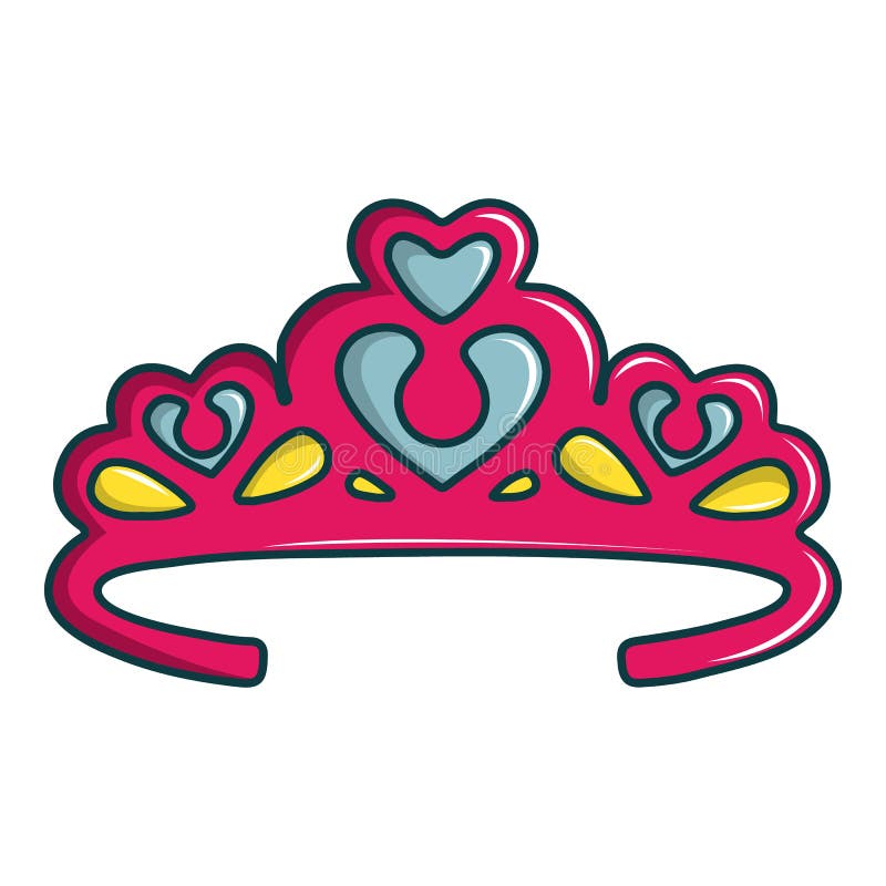 Princess Crown Icon, Cartoon Style Stock Vector - Illustration of ...