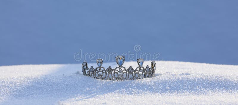 Princess crown on snow stock image. Image of brilliant - 295742345