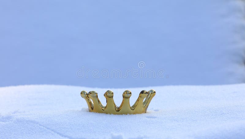 Princess crown on snow stock photo. Image of wedding - 295742794
