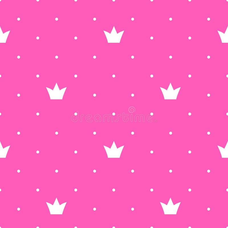 Princess Crown Seamless Pattern Background Vector Illustration Stock ...