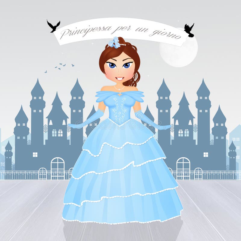 Princess for a day stock illustration. Illustration of real - 94322187