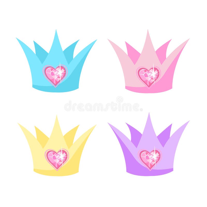 Princess Crown or Tiara with Pearls and Pink Gems in the Shape of a ...