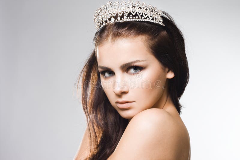 Princess with Diamond Crown Stock Photo - Image of head, nice: 30597534