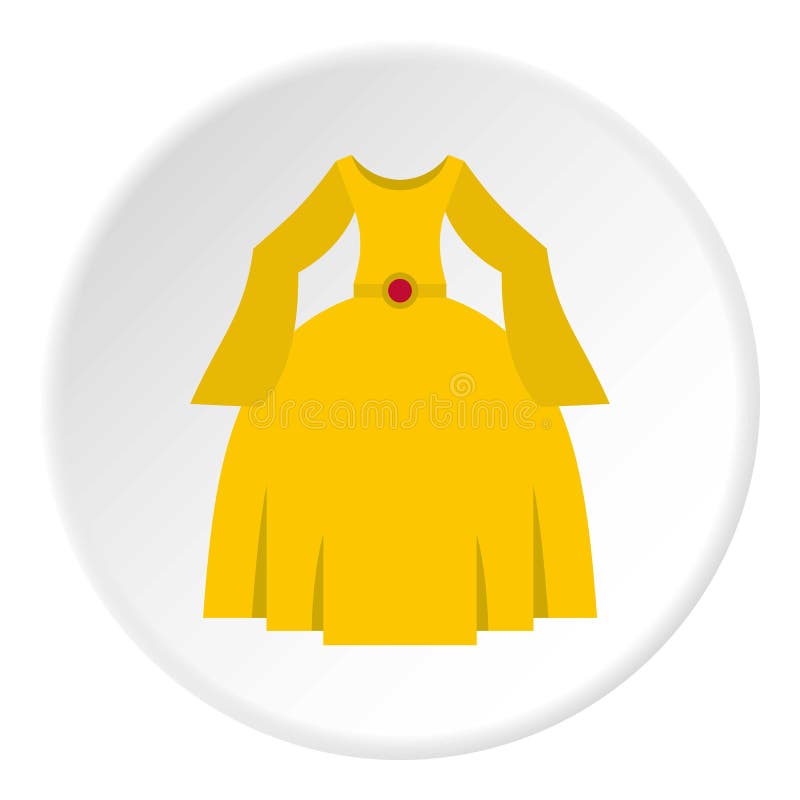 Princess dress icon circle stock vector. Illustration of lady - 95329472