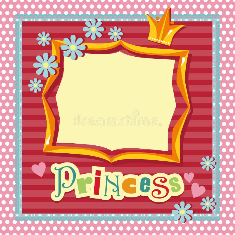Princess frame stock illustration. Illustration of letters - 23980268