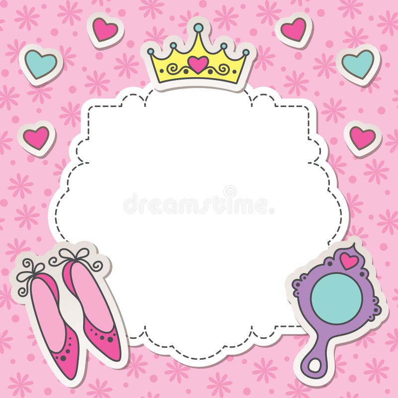 Princess frame stock vector. Illustration of crown, mirror - 25021644