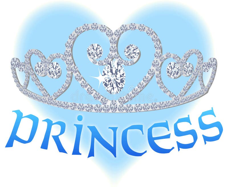 Princess Heart Tiara stock illustration. Illustration of graphics - 8902858