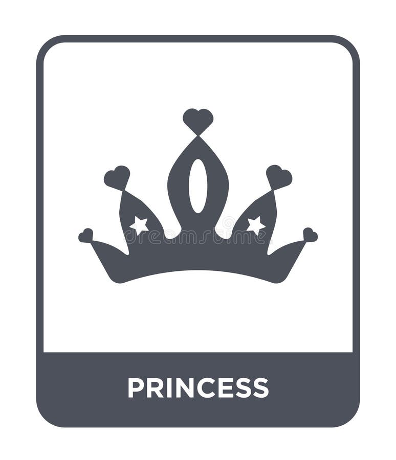 Princess Icon in Trendy Design Style. Princess Icon Isolated on White ...