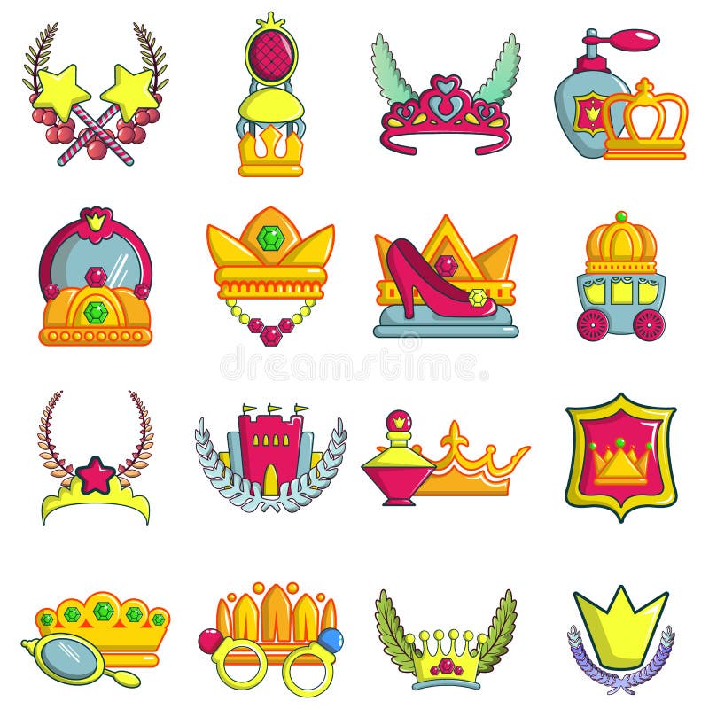 Princess Icons Stock Illustration Illustration Of Dream 72474364