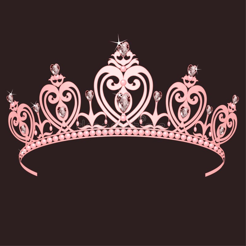 Prinsesskrona vektor illustrationer. Illustration av tillbehör - 15217632