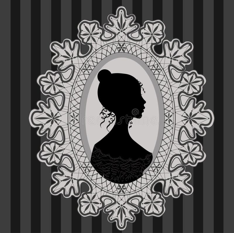 Princess in Lace Oval Frame Stock Vector - Illustration of fantasy ...