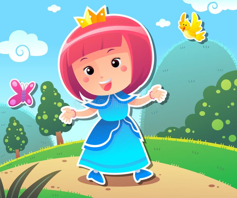 Princess Lily stock vector. Illustration of happy, cute - 20839789