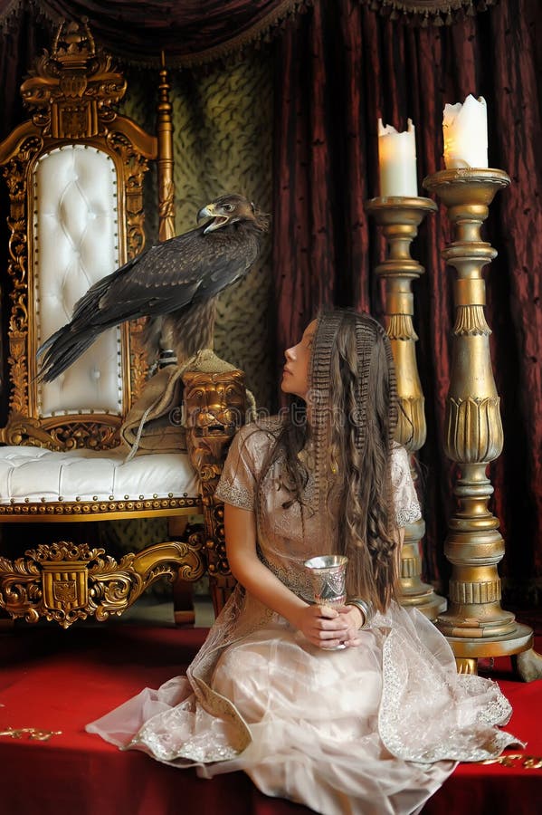 Warrior Princess on the Throne Stock Photo - Image of european ...