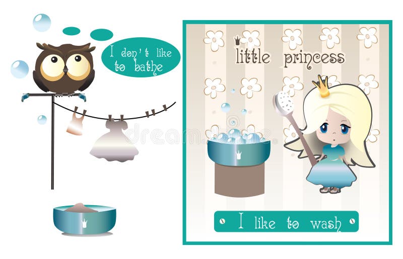 The Princess and the owl stock vector. Illustration of element - 42892107