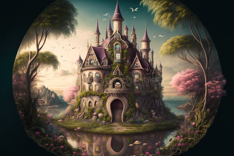 Princess Palace from a Fairy Tale Stock Illustration - Illustration of ...