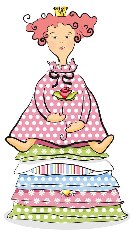 Princess on the pea stock vector. Illustration of pretty - 23980439