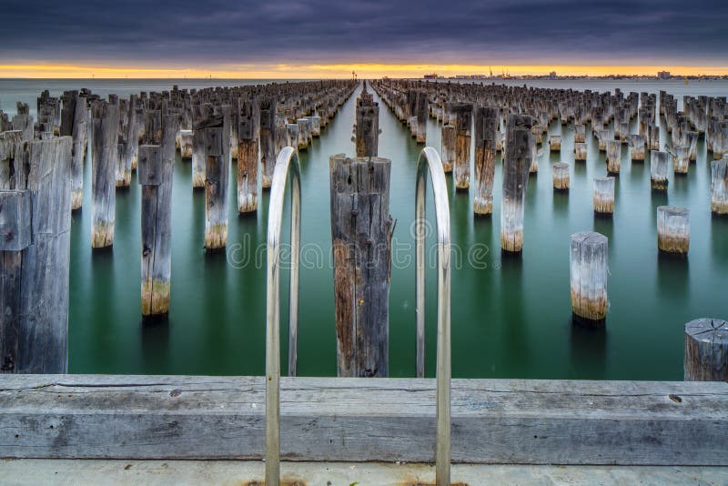 Princess Pier stock image. Image of melbourne, princes - 178959553